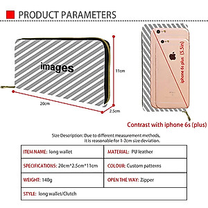 FancyPrint Pink Cute Beagle Dog Print Womens Girls Long Wallet Zip Around Purse ID Card Credit Card Holder Organizer Pouch Bag