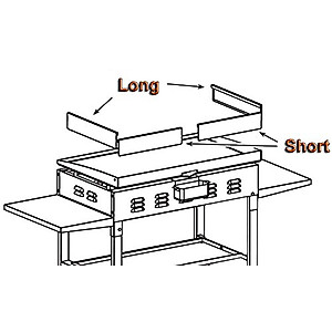 DELSbbq 5015 Wind Screen for Blackstone 36" Griddle and Other Griddle, Black