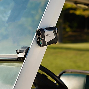 Nikon COOLSHOT 50i Golf Rangefinder (16760) Bundle with 3 Extra CR2 Batteries and a Cleaning Cloth - Waterproof, Magnetic, Flagstick Lock On Technology with Slope Adjustment - Mens Golf Accesories