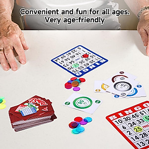 GSE Games & Sports Expert Complete Calling Bingo Game Set with 50 Bingo Cards, 500 Chips, Calling Cards for Parties, Large Groups, Game Nights