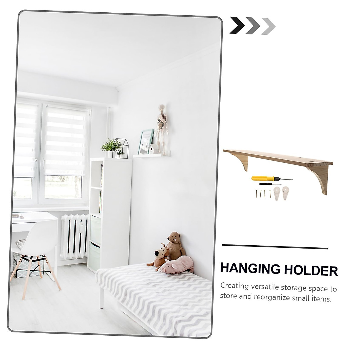 Cabilock 1pc Wall Shelf Storage Rack Floating Shelf Wall-Mounted Shelf Storage Shelves Decor Book Shelf for Wall Standing Wall Mount Rack Home Display Mounted Shelves Plate