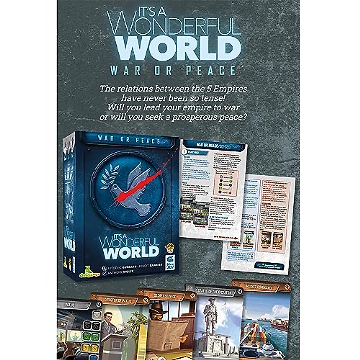 Lucky Duck Games It's A Wonderful World War or Peace Expansion - Forge Your Path to Victory! Strategy Game for Kids and Adults, Ages 14+, 1-5 Players, 30-60 Minute Playtime, Made