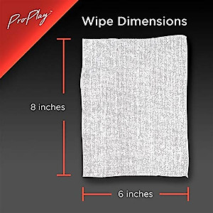 ProPlay Athletic Shoe Cleaning Wipes | Carnauba Wax Included | Repels Water from Shoes | Powerful Cleaner That Removes Dirt, Grass, and Sand | Convenient, Resealable Pack - Unscented 1 Pack