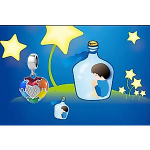 DWJSu Autism Awareness Pandora Charm Puzzle Piece Enamel ASD Bead You Fit Me Perfectly Heart Charms for European Charm Bracelet, (DW-NEW066)