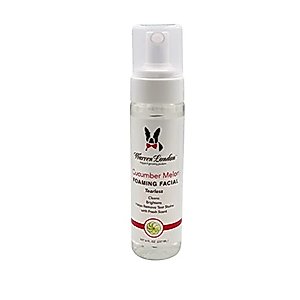 Warren London Foaming Pet Facial | Tear Free Dog Face Wash | Tearless Dog Shampoo for Faces & Dog Eye Stain Remover | Refreshing Cucumber Melon Wash | Made in USA | 8oz