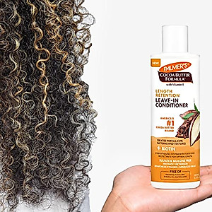 Palmer's Cocoa Butter & Biotin Length Retention Leave-In Conditioner, Instant Detangler, Soften and Strengthen Textured and Curly Hair, 8.5 Ounce