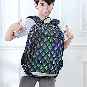 Sletend Dragon Scale Backpack for Girls-Boys Middle-School Elementary Bookbags Toddler School Bags Child Lightweight Preschool Large Bookbags