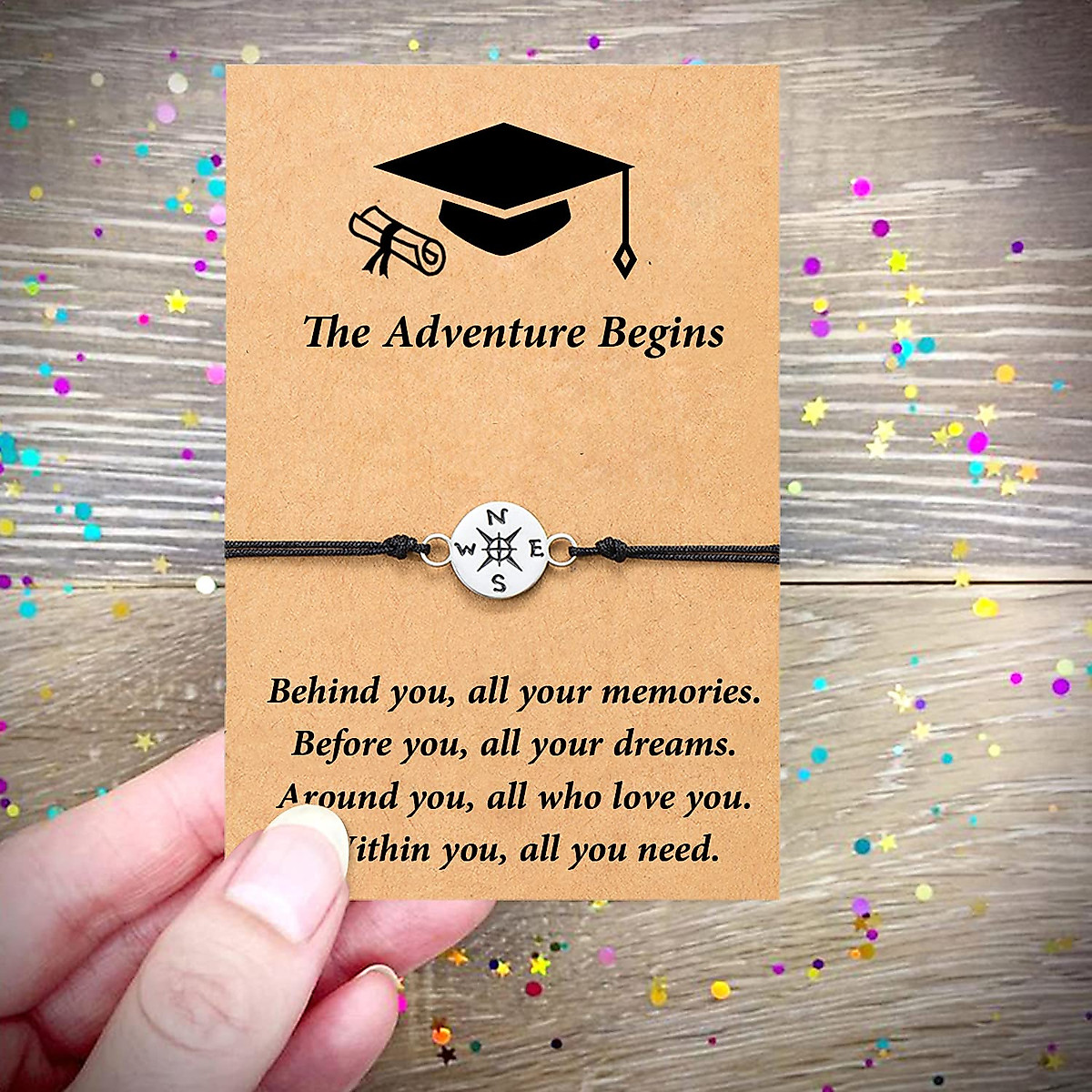 Tarsus Graduation Gifts for Her Him 2024 High School College 5th 8th Grade Masters Degree Phd Senior Graduation Class of 2024 Compass Bracelets Gifts for Student Women Men Teen Girl Boy