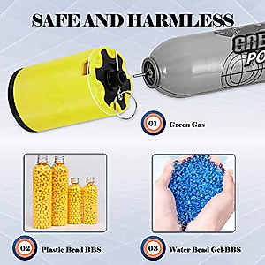 ARMARD Airsoft Grenade，Gel Blaster Grenade Launcher，Paintball Grenade，Metal Pull Ring, 6mm BBS Tactical Whirligig Impact Grenade, 7mm Gel Shower for Strike Game