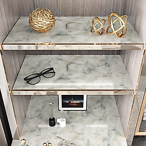 Gray Marble Contact Paper Peel and Stick Wallpaper Counter Top 24" x 118" Contact Paper for Countertops Waterproof Kitchen Backsplash Marble Wall Paper Vinyl Self Adhesive Contact Paper for Cabinets