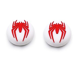 2 in 1 Analog Stick Joystick Rubber Silicone Cap Thumbstick Thumb Grip Cover Case Skin Joystick Grips for PS5 PS4 PS3 Xbox One Xbox 360 Controller (L)