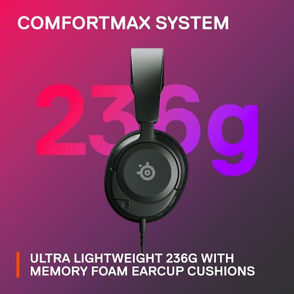 NEW SteelSeries Arctis Nova 1 Multi-System Gaming Headset — Hi-Fi Drivers — 360° Spatial Audio — Comfort Design — Durable — Ultra Lightweight — Noise-Cancelling Mic — PC, PS5/PS4, Switch, Xbox - Black