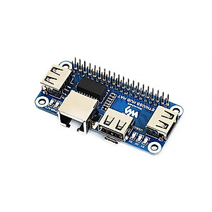 MOOKEENONE Plug&Play 3X USB 2.0/1.1 Ethernet to RJ45 Hub Extension Board+Micro USB Connecter Set for Raspberry Pi Zero (W/WH)