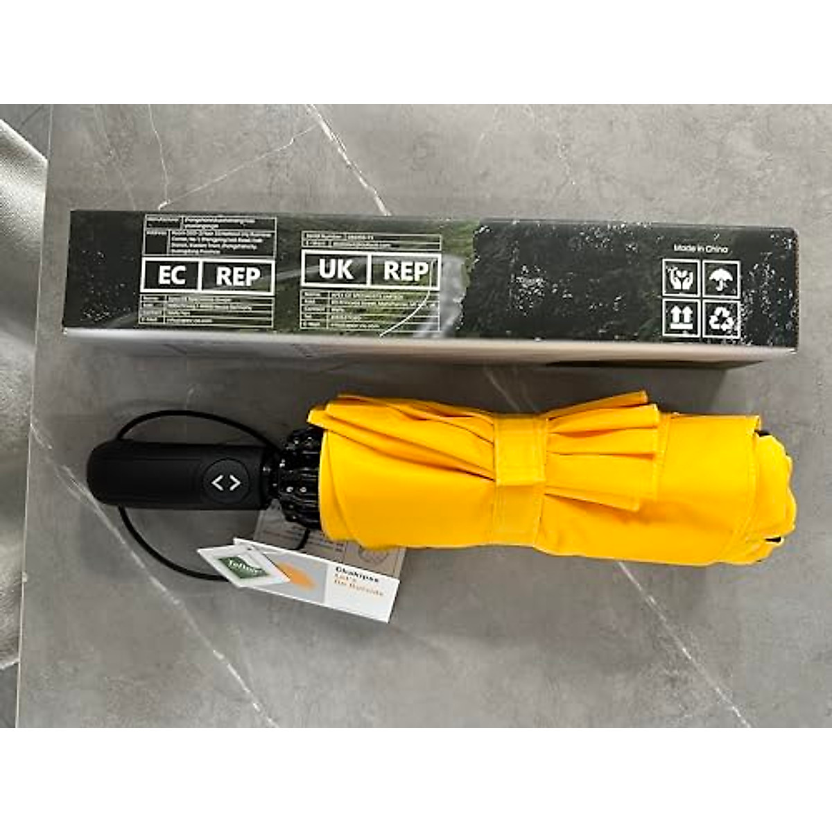 Chakipee Travel Inverted Umbrella Compact Windproof- Automatic reverse Umbrellas for Rain - Folding Portable 48inch Span, 10 Ribs Large Umbrella