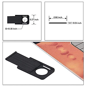 ALXCD Webcam Slider Cover for Laptop, 3 Pcs Ultra Thin 0.03 inch Plastic Slider Cover for Computer Laptop Mac Web Camera (Black)