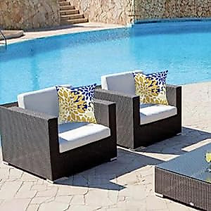 XXPILOS Outdoor Pillow Covers, Outdoor Lumbar Pillow Covers Outdoor Pillows Case 2PCS Waterproof Outdoor Pillow Covers 18x18 Inch Home Decor for Furniture Patio Couch Bed Sofa Bedroom