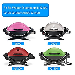 6558 Weber Griddle Cast Iron Griddle for Gas Grill, Profire Cooking Griddle Parts for Weber Q100 Q120 Q140 Q1000 Q1200 Q1400 Series, Weber Q1200 Griddle, Grill Accessories for Weber Outdoor Grill