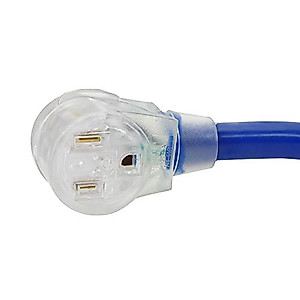 ACKING Heavy Duty 8 Guage 3 Prong Welding Power Extension Cord, NEMA 6-50P to 6-50R Welder Plug Outlet Extension Adapter, 50 amp 250v Heavy Duty Electric Extension Wire Generator,25FT Cord