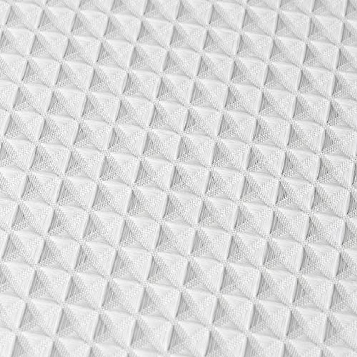 Waffle Fabric White Shower Curtain with Liner Set - Includes Free Clear Liner, Decorative Shower Curtain for Bathroom Set - Rustproof Metal Grommets Waterproof Hotel Quality 72" x 72" Heavy 290 GSM