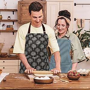 ATROPOS 2 Pack Aprons for Women with Pockets, Waterproof Cooking Aprons for Women Men, Adjustable Bib Apron Chef Aprons for Kitchen, Cooking, BBQ, Cleaning