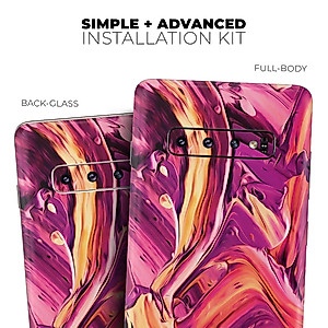 DesignSkinz Blurred Abstract Flow V15 Protective Vinyl Decal Wrap Skin Cover Compatible with The Samsung Galaxy S20 (Screen Trim & Back Glass Skin)