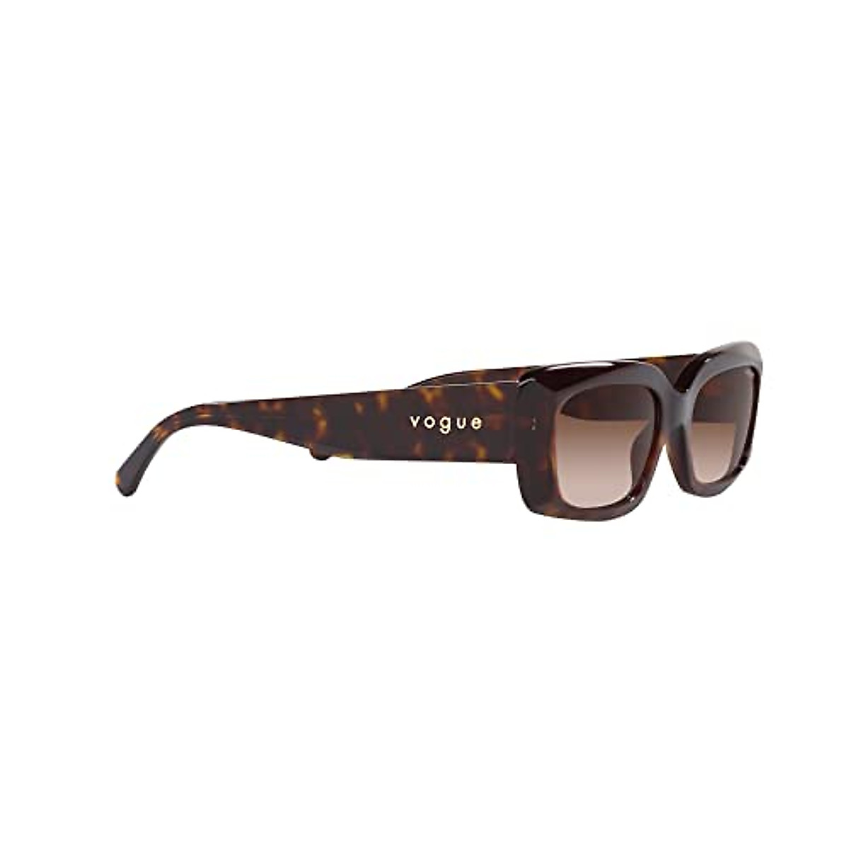 Vogue Eyewear Women's VO5440S Square Sunglasses, Dark Havana/Brown Gradient, 52 mm