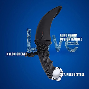 TOPOINT 2 Packs Karambit Knife CS Game Knife (White Green)