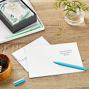 Hallmark Pack of 20 Thank You for Your Sympathy Cards, Gold Foil Greenery (Funeral Thank You Cards)