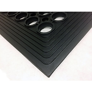 Shepherd Hardware 8102E Indoor/Outdoor Recycled, 24 x 36 x 1/2 Inches, Black Rubber Mat, 2' x 3' x 1/2"