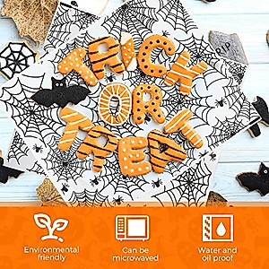 150 Pcs Halloween Themed Wax Paper Sheet Food Sandwich Wrapping Paper Waterproof Oil Proof Deli Paper Sheets Deli Sheets Food Picnic Paper Liners Wrapping Tissue for Kitchen Food Supply (Black Spider)