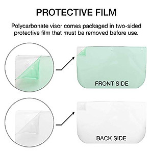 Neiko 53819A Safety Face Shield with Clear Polycarbonate Visor, Adjustable Head Straps, Universal Fit, Protective Plastic Full Face Shield Masks for Grinding, Isolation, and Weed Whacking