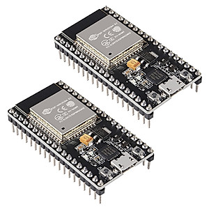 AITIAO 2Pcs ESP32 ESP-WROOM-32 Development Board Chip CP2102 38pins 2.4 GHz Dual Core WLAN WiFi + Bluetooth 2-in-1 Microcontroller for ESP32