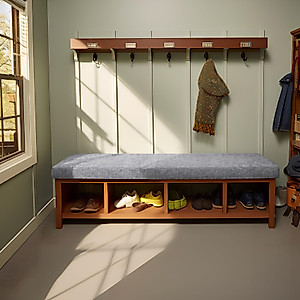 Focuprodu Bench Cushion 36 inch, Patio Furniture Cushions, Personalized custom non-slip durable window cushions chair cushions. (36x14x2.5, Light Gray)