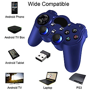 USB 2.4G Wireless Game Controller 2 Pack for PC/Laptop Computer (Windows XP/7/8/10)/ Android / PS3 & Steam Joystick Gamepad for pc Games Controller Compatible Android