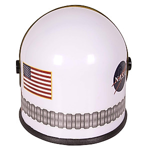 Narwhal Novelties Kids Space Helmet, Halloween Costume Helmet with Movable Visor - White, for Ages 5-12, Space Toy Helmet with Foam Padding, NASA Logo and USA Flag, Spacewalker Look