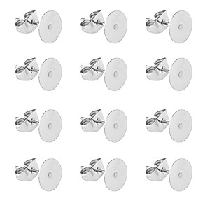 DIYEAR 316L Stainless Steel Earring Posts, 510pcs 4/5/6/8mm Blanks Hypoallergenic Earring Studs with Earring Backs for Jewelry Making Supplies Earring findings