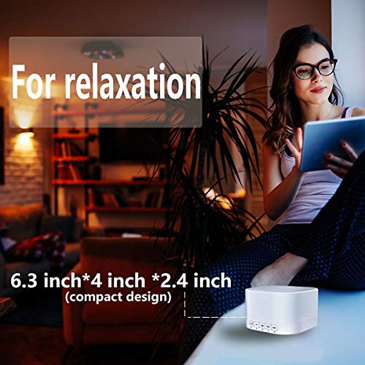Magicteam Sound Machines White Noise Machine with 20 Non Looping Natural Soothing Sounds and Memory Function 32 Levels of Volume Powered by AC or USB and Sleep Sound Timer Therapy for Baby Kids Adults