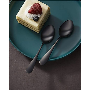 RBG Essentials Heavy-duty Stainless Steel Utensils Flatware Set, 20-piece Black Silverware Cutlery Set