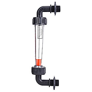 Waterflow Meter, ABS Plastic High Accuracy Transparent Panel 10-100LPH Tube Type 1/2in Male Thread Liquid Flow Measuring Tool for Various Liquid Media