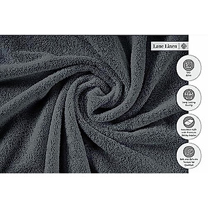LANE LINEN Bath Sheets Bathroom Towel Set- 2 Pack 100% Cotton Extra Large Bath Towels, Oversized Bath Towels, Luxury Bath Towels Bathroom Set, Shower Towels Bath Towel Sets for Bathroom, 35x66 - Grey