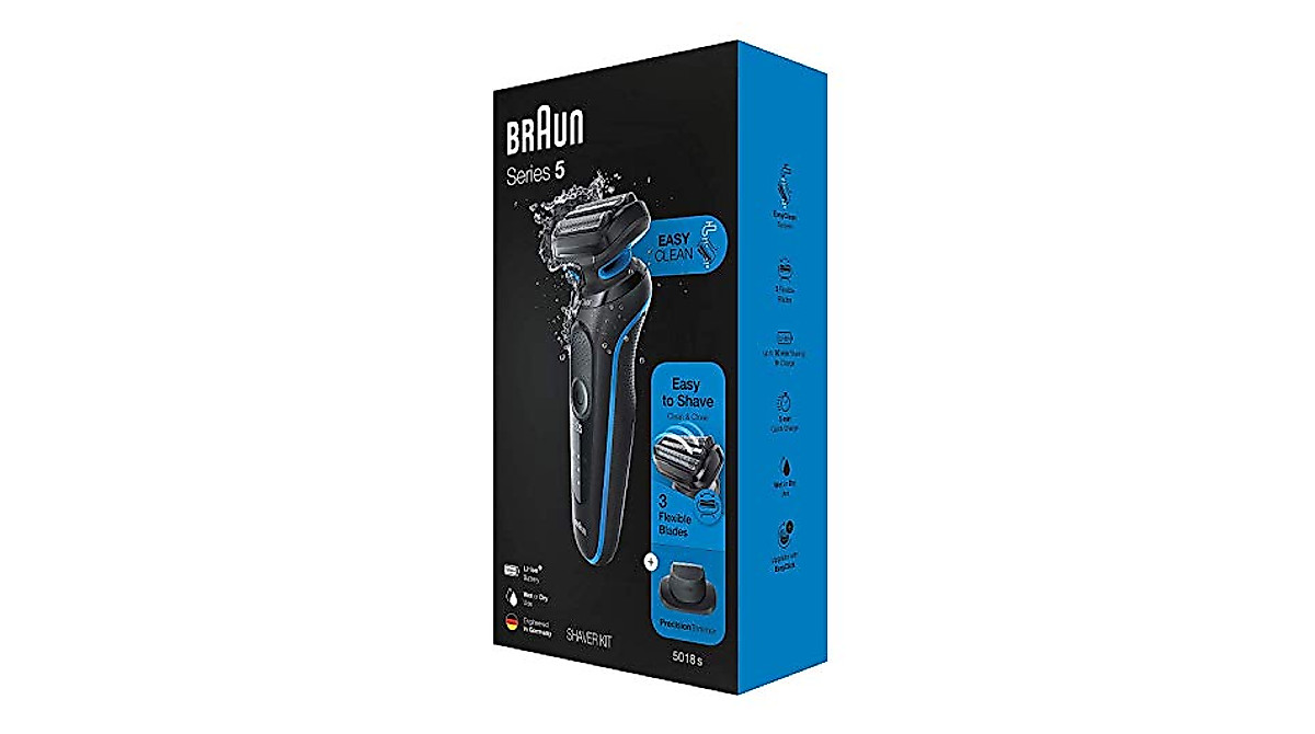 Braun Series 5 5018s Electric Razor for Men | Wet & Dry Shaving