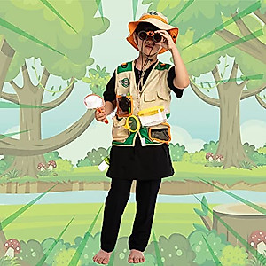 JOYIN Outdoor Explorer Kit, Bug Catcher for Kids (Vest, Hat, Flashlight Compass, Binoculars, Magnifying Glass and Butterfly Net), Kids Camping Gear, Educational Toys, Halloween Birthday Gift for Kids