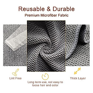 K&janet6am Dish Cloths for Washing Dishes, 6 Pack Kitchen Dish Cloths, Super Absorbent Microfiber Cleaning Cloth, Premium Waffle Dish Towels for Kitchen, 12x12 Inches 