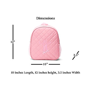 GLOBAL FBA INC Dance Bag For Girls 3-9 Years Old, Backpack Ballet with Padded Straps, Ballet Items, Ballerina Gifts For Little Girls