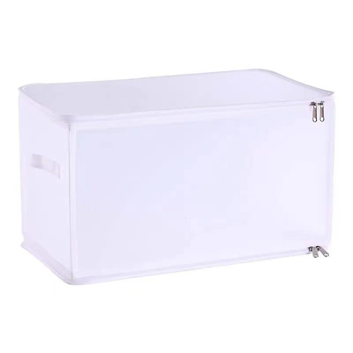 VBROS Foldable Transparent Storage Bin Reusable Stackable for Storing Clothes, Blankets, comforters, Sheets, Pillows and book storage (1 PCS) (20x12x12)