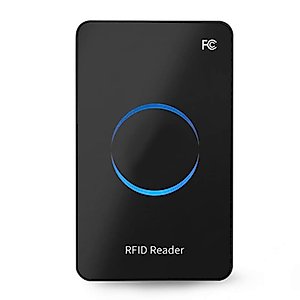 Smart USB UHF RFID Reader 915Mhz, USB Desktop Contactless Card Reader Writer, Electronic Tag Access Control ID Card Reader for ISO18000‑6C/ISO18000‑6B Label