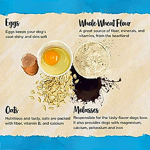 Blue Dog Bakery Natural Dog Treats, More Crunch Large, Assorted Flavors, 11.2 oz, 2lb Bag