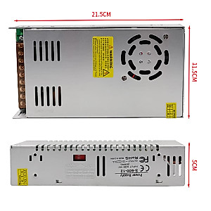 nomal DC Power Supply 12V 50A AC Converter DC Adapter Universal Regulated Switching Power Supply 12Volt 600W Power Supply for CCTV Radio Computer Project