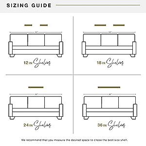 MCS Floating Shelf, Room Decor Wooden Shelf, Black, 12 x 4 Inch, Set of 2