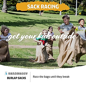 Sandbaggy - Large Burlap Bags 24" x 40" - Burlap Sack Race Bags for Kids & Adults - Premium Quality Burlap Bags for Vegetables- Bad Weather/Frost Protection - Pack of 4 - Great as Potato Sacks